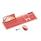 Amazon.com: Wireless Keyboard and Mouse Combo Rose Pink, Vivefox USB A ...