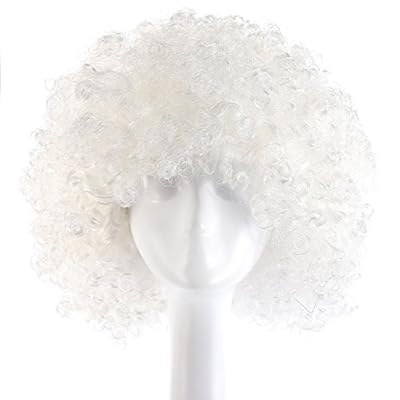White Afro Wig