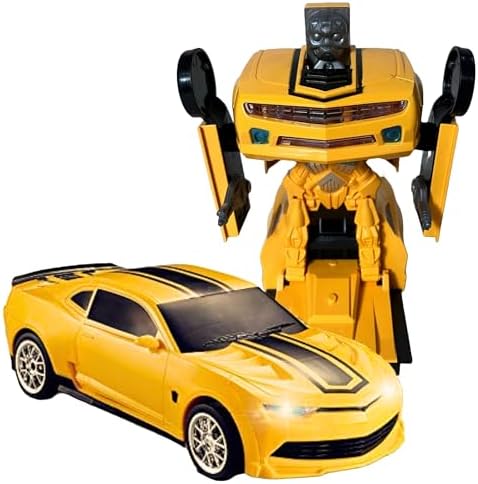 Transformer Car Robot Toys with Sound & Light, 2-in-1 Automatic ...