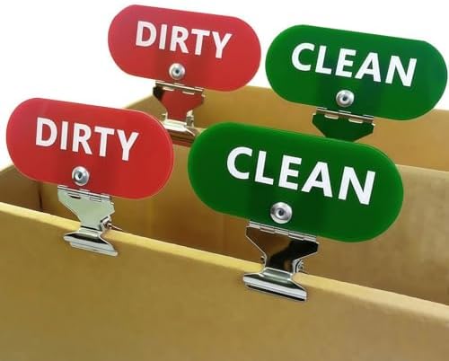 Amazon.com: 4 PCS Laundry Basket Labels, Hamper Clean & Dirty Labels ...