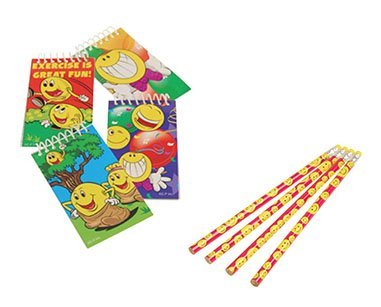 Buy Smiley Face Pencils & Notepads Bundle 12 Smiley Face Pencils & 12 ...