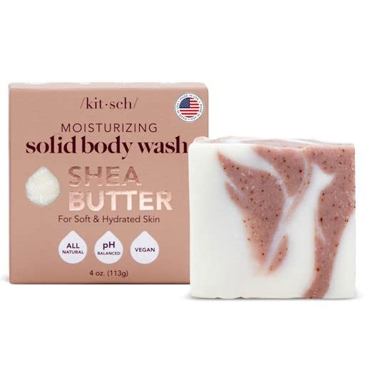 Amazon.com : Kitsch Shea Butter Solid Body Wash Bar | Made in US ...