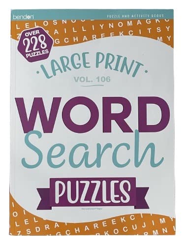 Bendon LARGE PRINT Word Search over 228 Puzzles, VOL. 106: Bendon ...