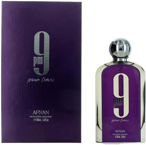 Amazon.com : Afnan 9 Pm Pour Femme Eau de Parfum Spray for Women, 3.4 ...