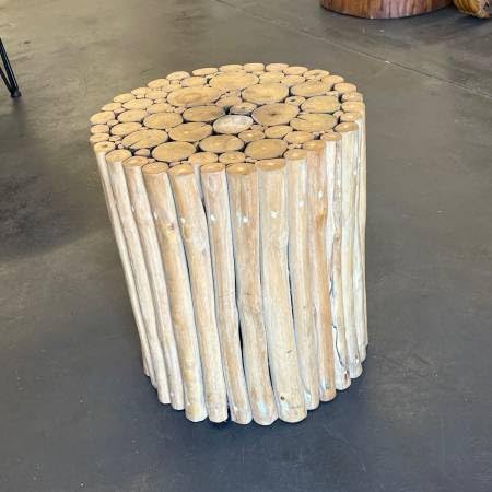 MYLAWOOD Round Small Wooden Stool for Cafe Outdoor Furniture Picnic ...