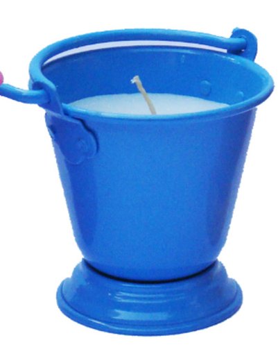 Tarana Design Studio Stainless Steel Bucket Wax Candle (Mini, Blue ...