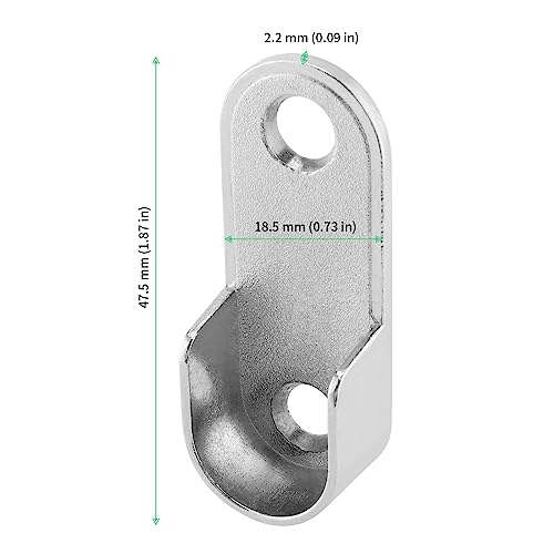 FUNSUEI 50 PCS Wardrobe Pole Brackets, Hanging Rail Brackets, Clothes ...