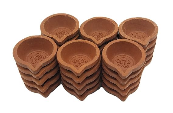 Buy Pure Club Diya Pack of 40 | Clay Diya for Karthigai Deepam ...
