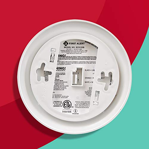 FIRST ALERT SC9120B Corded Electric Combination Alarm with Adapter ...