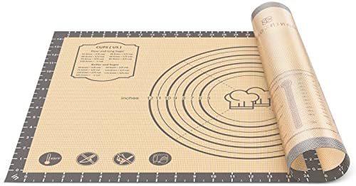 Amazon.com: LIMNUO Extra Large Silicone Pastry Mat Extra Thick Non ...