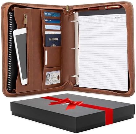 Amazon.com : Portfolio Organizer File Folder with 3-Ring Binder and ...