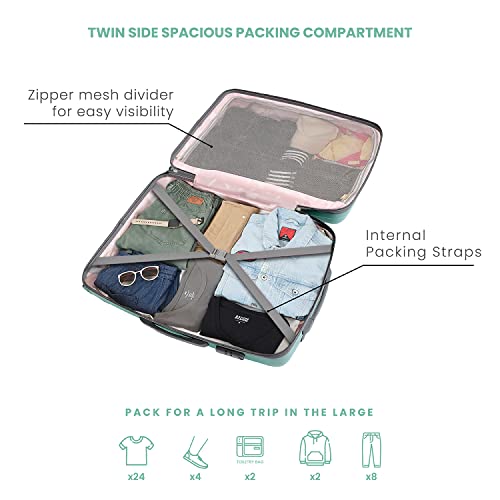Genie Diana Trolley Bag Extra Large (XL) Size, 79 cms Spearmint Hard ...