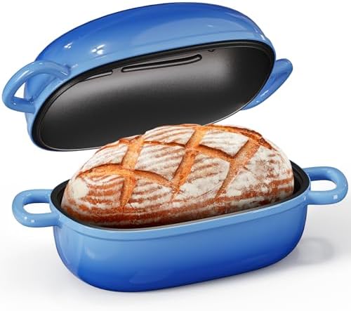 Cast Iron Dutch Bread Oven - 2.5QT Dutch Oven for Sourdough Bread ...