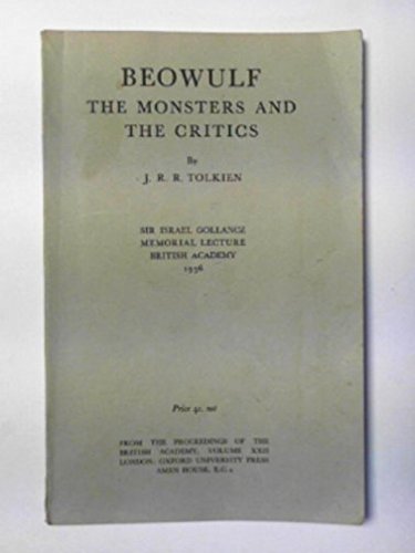 Beowulf: the monsters and the critics: TOLKIEN, J.R.R.: Amazon.com: Books