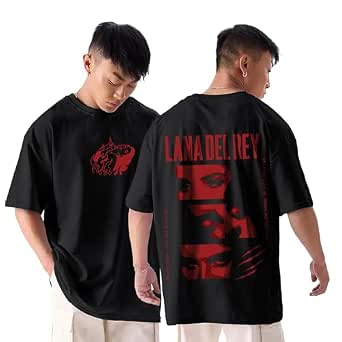 Buy AWARA BACHA Lana Del Rey Oversized Black Tshirt for Men and Women ...