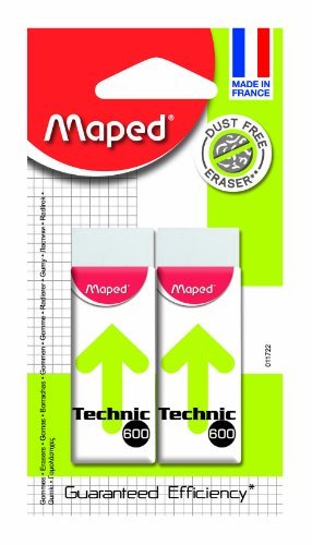Maped Technic 600 Vinyl Eraser, Pack of 2 (011722US) by Maped : Amazon ...