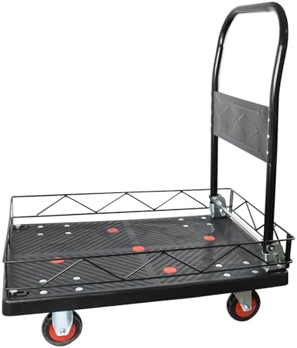 Amazon.co.jp: lixinixil Basket Dolly, Large Wheel, 4 Wheels, Carry Cart ...