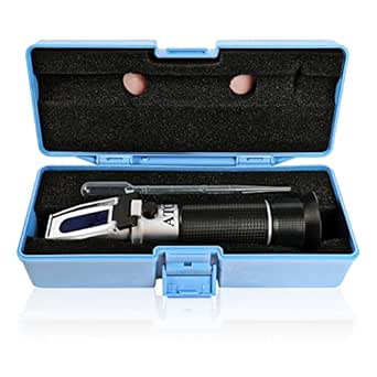 Brix Refractometer with ATC, Dual Scale - Specific Gravity & Brix ...