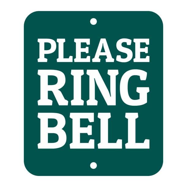 Please Ring Bell Sign, PVC Waterproof Sticker Fixed on Sign Board with ...