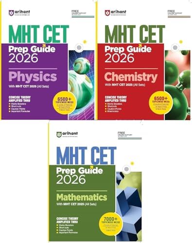 Arihant MHT CET Prep Guide 2025 PCM Set of 3 Books