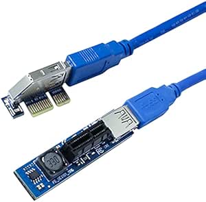 Amazon.co.jp: Caseder PCIE Riser Card Adapter PCIE X1 Extension Cable ...