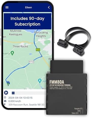 Amazon.com: 4G OBD GPS Tracker for Vehicles One Month Fee Included Real ...