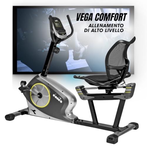 Diadora Fitness Vega Comfort, Cyclette Recumbent Adulto, Argento a ...