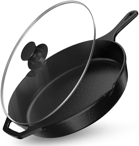 Amazon.com: Utopia Kitchen Premium Saute Frying Pan 12 Inch, Cast Iron ...