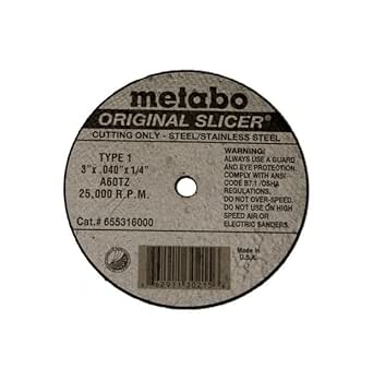 Amazon.com: Cutting Wheel 4" x 1/16" x 5/8" - A60TZ Original Slicer ...