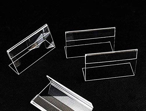 SIGNOOGLE Acrylic Stand for Table Small Mini L Label Holder Acrylic ...