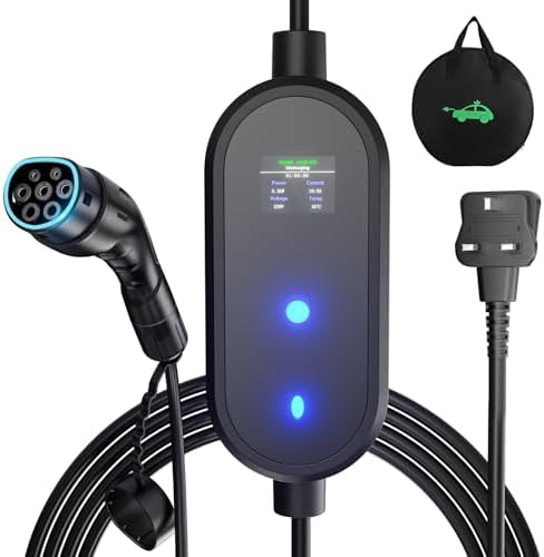 EV Charger Type 2 Charging Cable 6M 2.3 kW 6/7/8/9/10A Adjustable ...