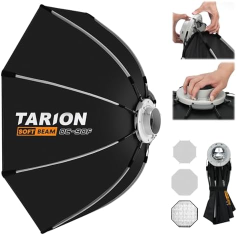 Amazon.com : TARION Foldable Octagonal Softbox 35.4in(90cm): Quick 1 ...