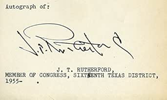 Amazon.com: Major J. T. Rutherford - Signature : Collectibles & Fine Art