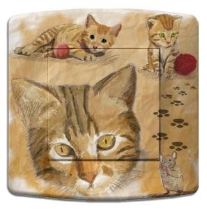 DKO interrupteur Dekorierte Schalter einfach hin und her: DREI KATZEN ...