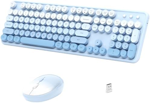 Amazon.com: Nowlike Wireless Keyboard and Mouse Combo, Retro Typewriter ...
