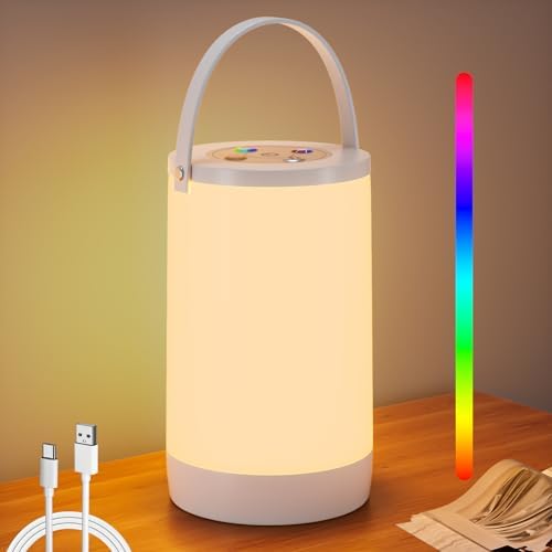 Hensam Led Night Light,Stepless Dimming Warm White & RGB Color Changing ...