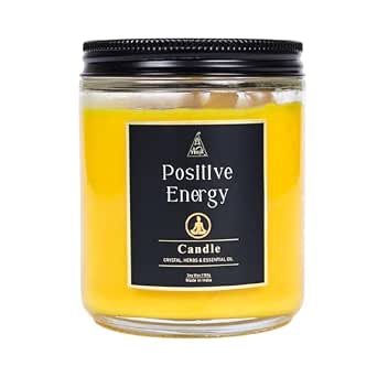 Anshil Positive Energy Candle with White Quartz Crystal Spell | Ritual ...