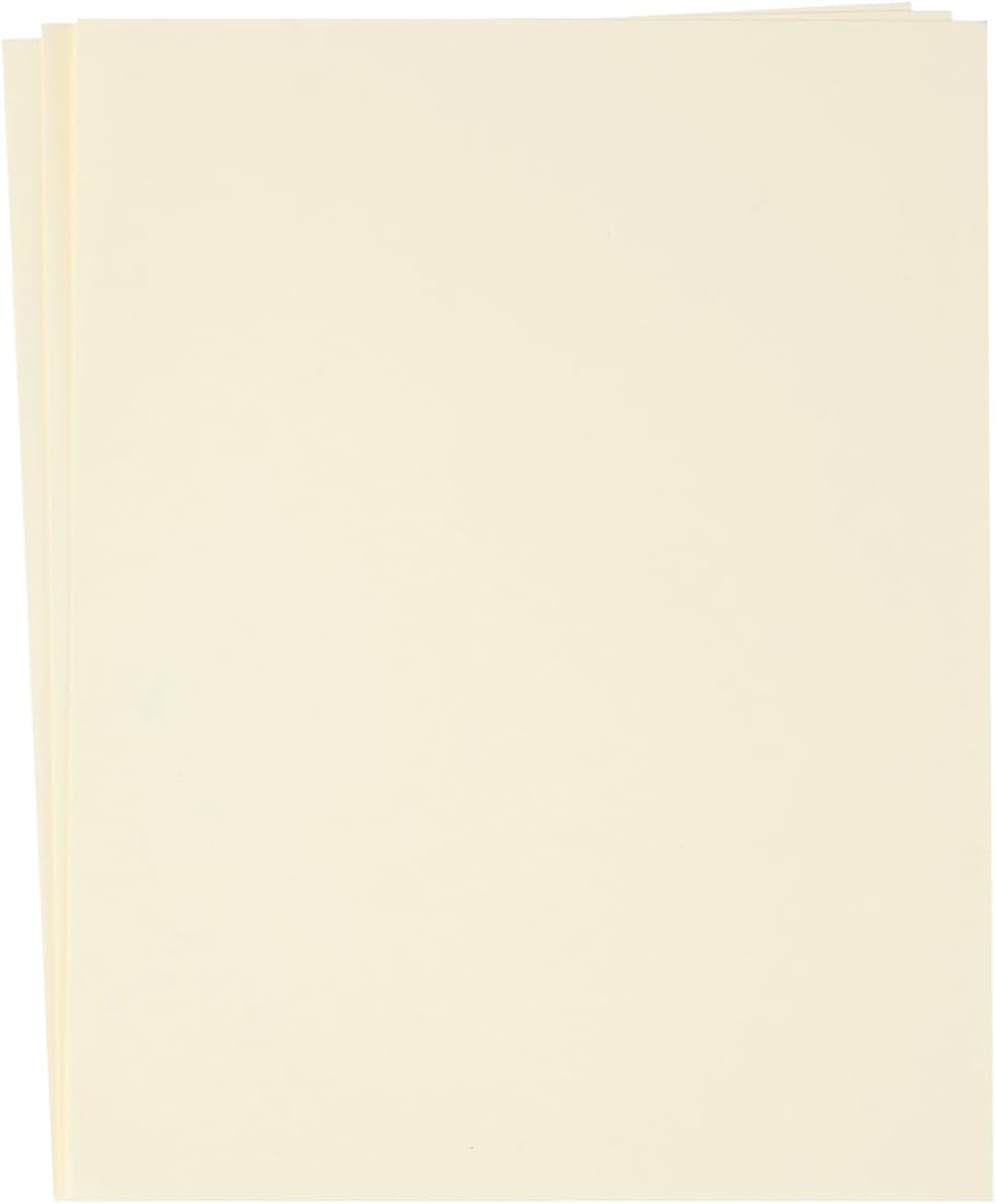 Amazon.com: 100 Sheets Cream Cardstock Ivory Cardstock Paper, 8.5 x 11 ...