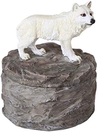 Amazon.com: Pacific Giftware Lone Majestic Wolf Mini Resin Trinket Box ...