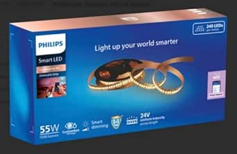 Buy philips 55W WiFi Dimmable LED Strip Light – White, 240 LEDs per ...
