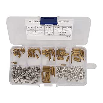 gernie 180Pcs Standoff Set Copper Column Standoff Kit for M2 M3, Screws ...