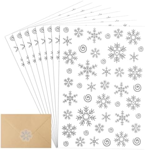 240 Pcs Glitter Snowflake Sticker Self-Adhesive Star Sticker Christmas ...