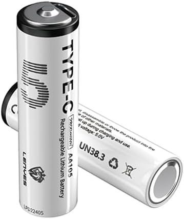 Lenyes AA105 Rechargeable Pencil Cell, 1800 mAh Type-C Rechargeable ...