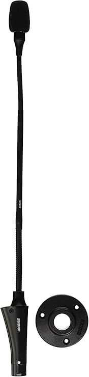 Amazon.com: Shure CVG12-B/C Gooseneck Condenser Microphone, 12-Inch, Inline Pre-Amp, Flange ...
