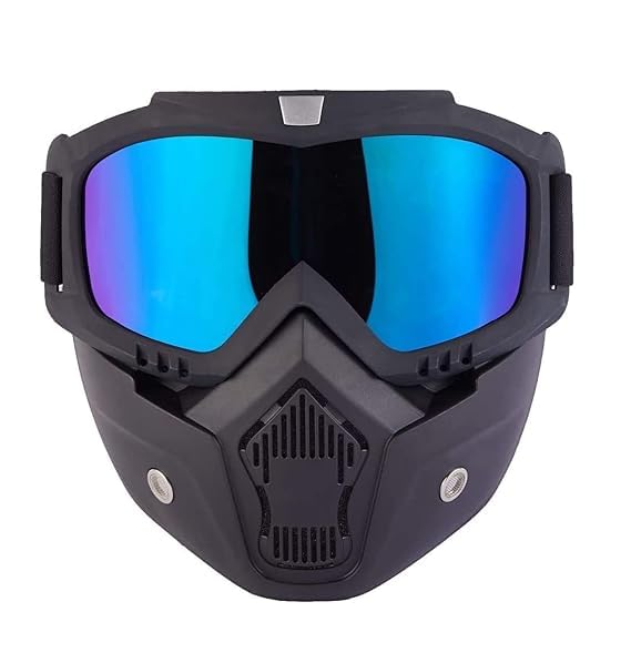 GadiBike Bike Motorcycle Helmet Riding Goggles Glasses with Removable ...