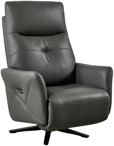 Amazon.com: ROYALSON Eco Leather Power Swivel Recliner Chair Dual Motor 360 Degree Swivel for ...