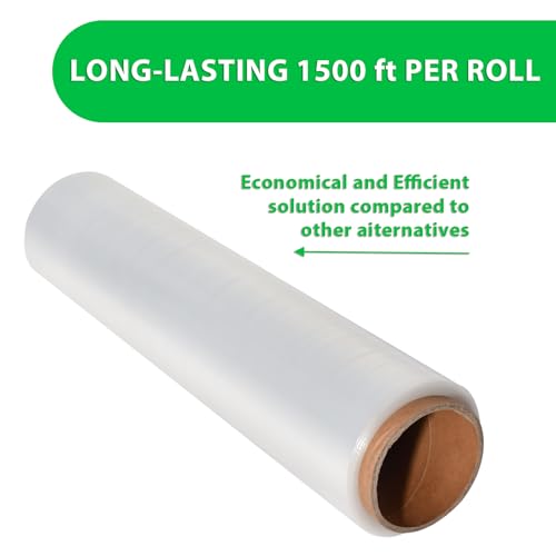 Snapklik.com : YXX-TECH 18" X 1500ft Clear Stretch Wrap - 80 Gauge ...