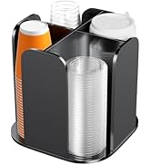 Amazon.com: Beego Rotatable 4-Compartment Acrylic Cup Dispenser ...