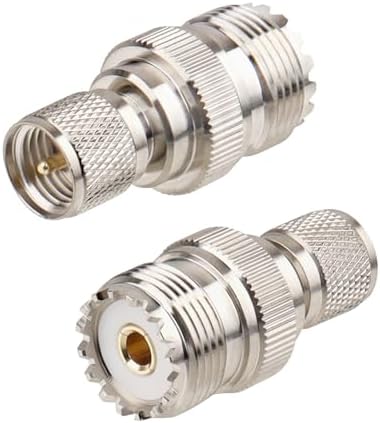 Amazon.com: MOOKEERF Mini UHF PL259 to UHF SO239 Connector - Mini UHF Male to UHF Female Coax ...