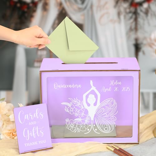 Amazon.com: Cutomized Quinceañera Card Box with Acrylic Window ...